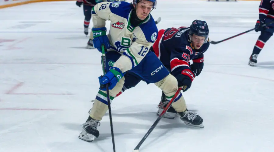 After six games, Gould departs Michigan Tech, heads back to WHL to play ...